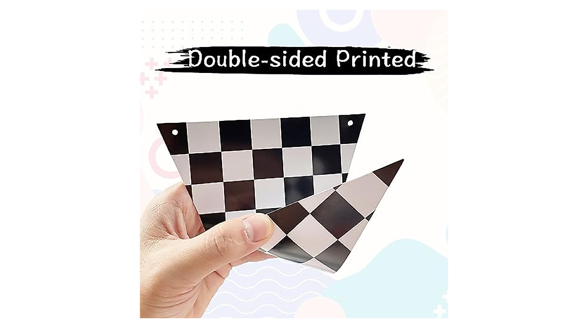 Checkered Flags Banner for Racing Party Supplies