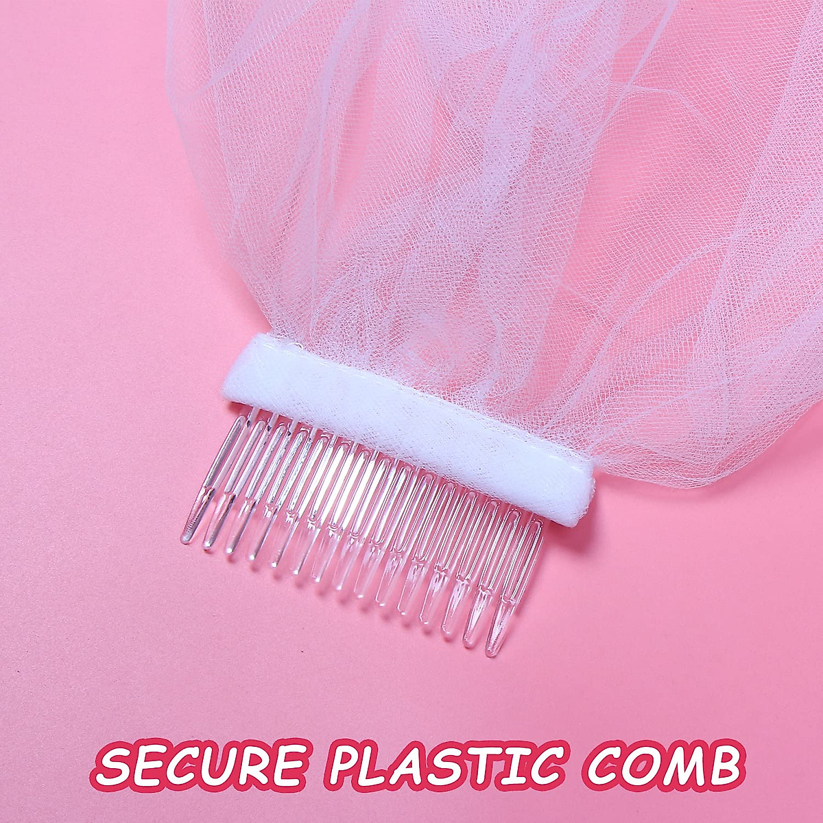 CCINEE Bridal Veil,Women's Simple Tulle Short Wedding Veil for Wedding Hens Party Bachelorette Party Decorations Bride To Be Gift(White Veil+White Sash)