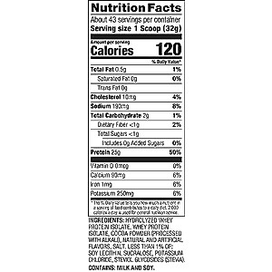 Dymatize ISO 100 Whey Protein Powder with 25g of Hydrolyzed 100% Whey Isolate, Fudge Brownie, 49 Ounce