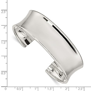 IceCarats 925 Sterling Silver 20mm Cuff Bangle Bracelet