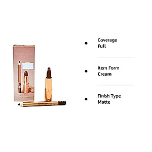 CHARLOTTE TILBURY Mini Pillow Talk Duo Lip Kit Pillow Talk Intense - Travel Size Lip Makeup Set, Mini Lip Cheat Lip Liner and Mini Matte Revolution Lipstick, Long Lasting