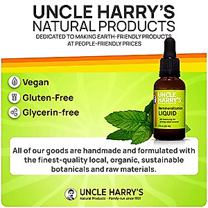 Uncle Harry's Natural & Fluoride-Free Remineralization Liquid for Tooth Enamel - Freshens Breath & Strengthens Teeth (1 oz Glass Dropper)