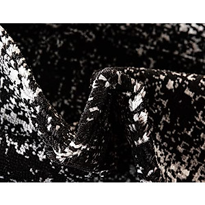 Rugs.com Monte Carlo Collection Rug – 5' x 8' Black Medium Rug Perfect for Living Rooms, Large Dining Rooms, 5 x 8 Feet