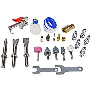 JEGS 81151 Air Tool Kit Includes Impact Wrench Ratchet Wrench Hammer Die Grinder