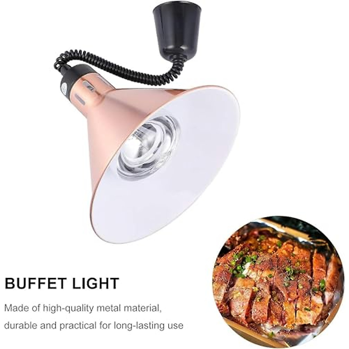 Food Warmer Lamp Food Heat Lamp, Restaurant Retractable Heat Lamp for Restaurants Heating Lamp for Food Warming Buffet Food Warmer,