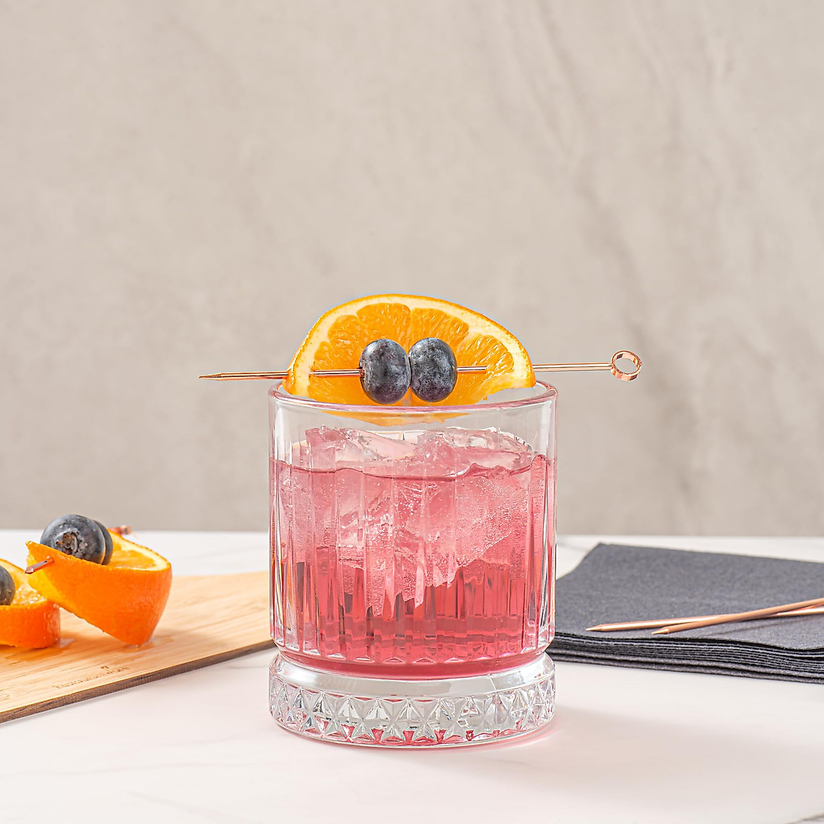 Restaurantware 4.5-inch Stainless Steel Cocktail and Martini Picks: Perfect for Professional Bars or At Home Use - Copper Plated Skewer For Fruit or Olive Garnishes - 10ct Toothpicks