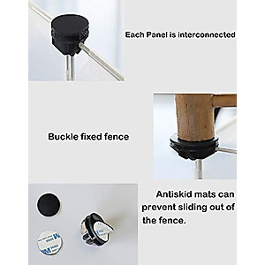 Linifar Small Pet Playpen, Plastic Hamster Yard Fence Cage Portable Metal Enclosure for Guinea Pig Hamster Ferret Bunny Rat Hedgehog Puppy Small Animal, DIY 12 Panels Outdoor (13.8 x 13.8 inches)