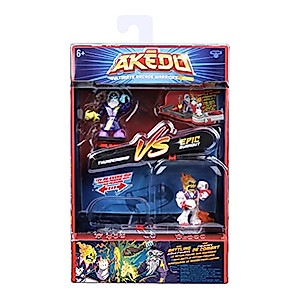 Akedo - Ultimate Arcade Warriors Versus Pack Thunderwind Vs Burnout Mini Battling Action Figures Ready, Fight, Split Strike