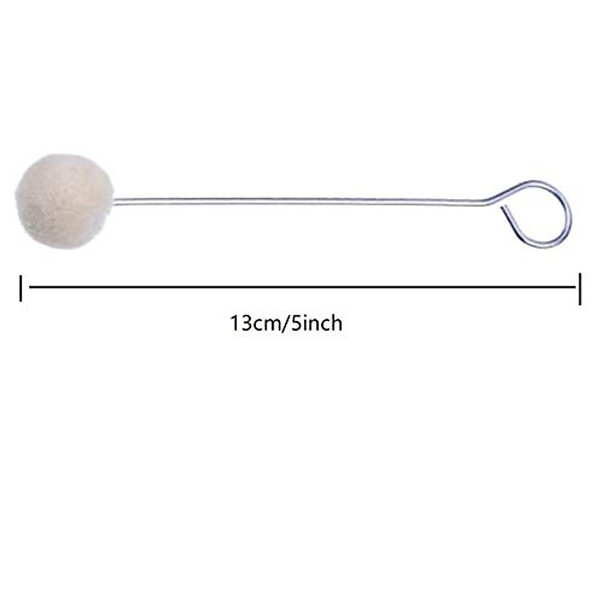 LASSUM 10 Pack Wool Daubers Ball Brush Leather Dye Tool Dye Dauber Dyeing Applicator with Metal Handle for DIY Crafts Projects