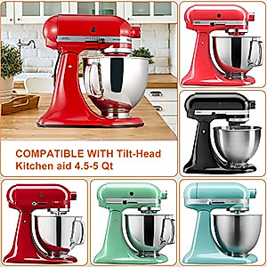 Metal Mixer Slider Mat Combined with Teflon Self Stick Sliding Sliders for Kitchenaid 4.5-5Qt Tilt-head Stand Mixer, Countertop Storage Mover Caddy Compatible with 4.5-5Qt Stand Mixer Artisan Classic