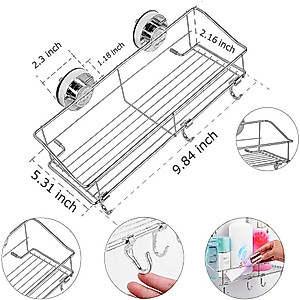 Siphodec Shower Caddy Shower Shelf Bath Wall Shelf Shower Rack Bathroom Shower Organizer Shower Organizer for Shampoo Stainless Steel Storage Organizers No Drilling Kitchen Shelf Shower Organizer