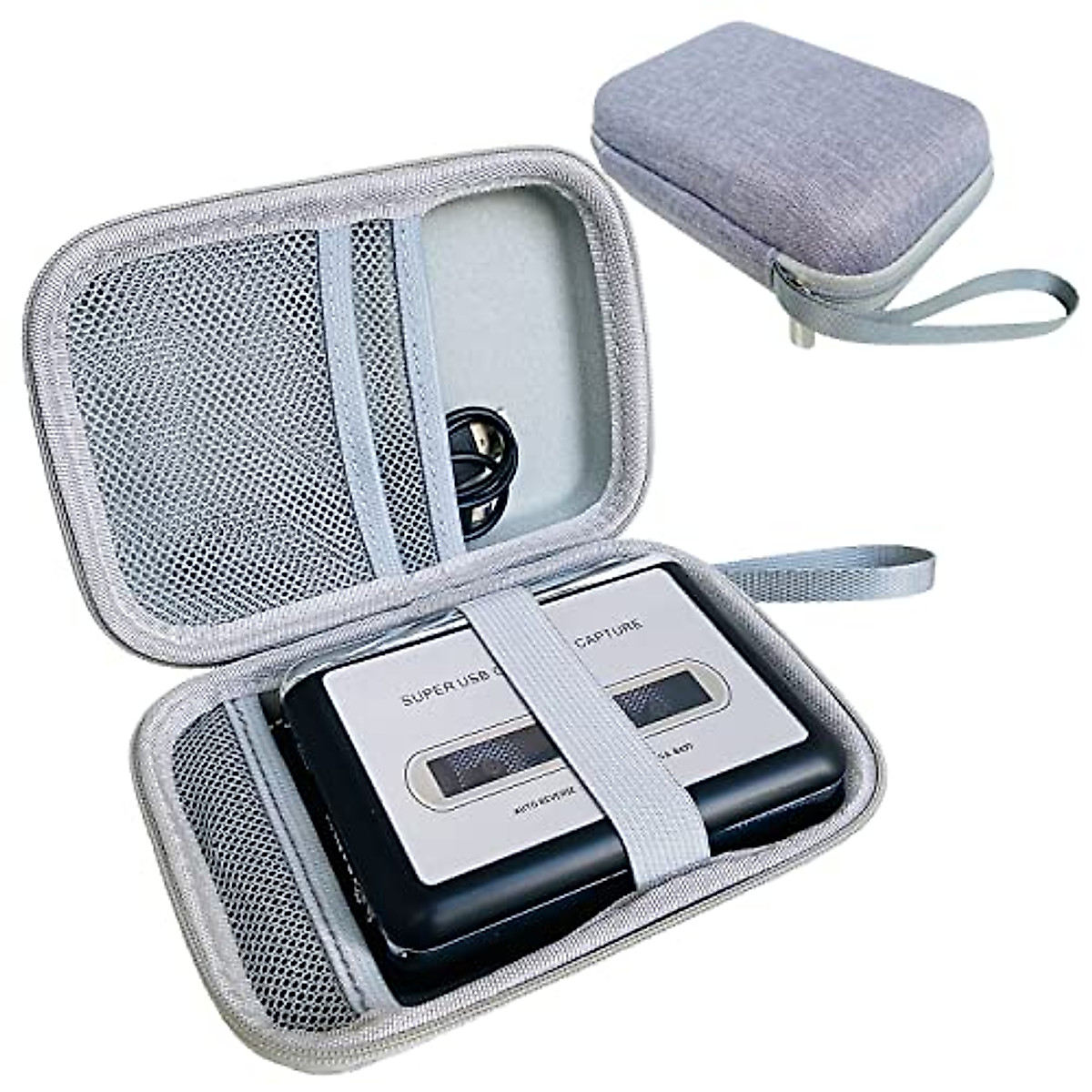 Hard Carrying Case for Reshow Cassette Player Portable Tape Player, Travel Storage Box for Tape Cassettes Player Accessories(Case Only)