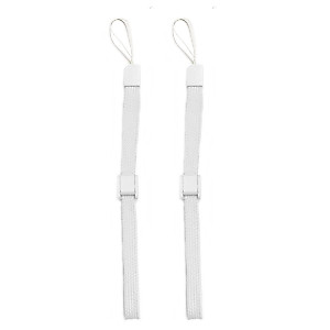 Jadebones 2X White Silicone Skin Case Cover with Wrist Strap for Wii Remote Controller