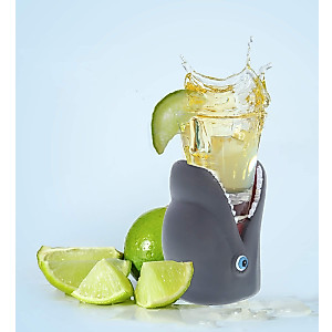 CoTa Global Gray Dolphin Shaped Shot Glass, Cool & Funny Whiskey Tequila & Alcohol Drinking Glass Dolphin For Shots, Dolphin Gift For Men & Women 2.50" x 4" 1.5 Oz