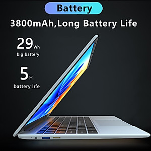 KUU Laptop Computer 8GB LPDDR4 256GB SSD, Intel Celeron, Intel UHD Graphics, Windows 11 Pro Laptop, 14.1 Inch Laptop FHD 1920 * 1080 IPS, Webcam,180 Angle Opening, BT5.0,WiFi 5GHz, USB3.0
