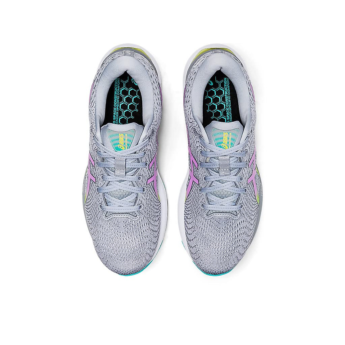 ASICS Women's Gel-Cumulus 24 Running Shoes, 5.5, Piedmont Grey/Lavender Glow