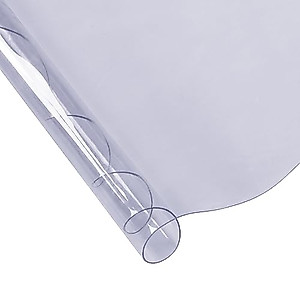 VEVOR Clear Table Cover Protector, 42 inch/1068 mm Round Table Cover, 1.5 mm Thick PVC Plastic Tablecloth, Waterproof Desktop Protector for Writing Desk, Coffee Table, Dining Room Table