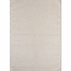 LUXE WEAVERS Moroccan Medallion Cream 8X10 Area Rug