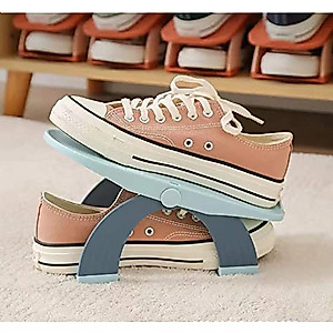 LUVADU ZCX Shoe Slots Organizer Adjustable Shoe Stacker, Shoe Slots Space Saver, Double Deck Shoe Rack Holder for Closet Organization Shoe Racks (Color : B)