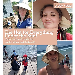UV Protection Sun Hat with Neck Flap & Chin Strap - Packable & Stylish Wide Brim Summer Hat for Women. Perfect for Beach Travels, Hiking & Outdoor Adventures. Moisture Wicking & Breathable Mesh