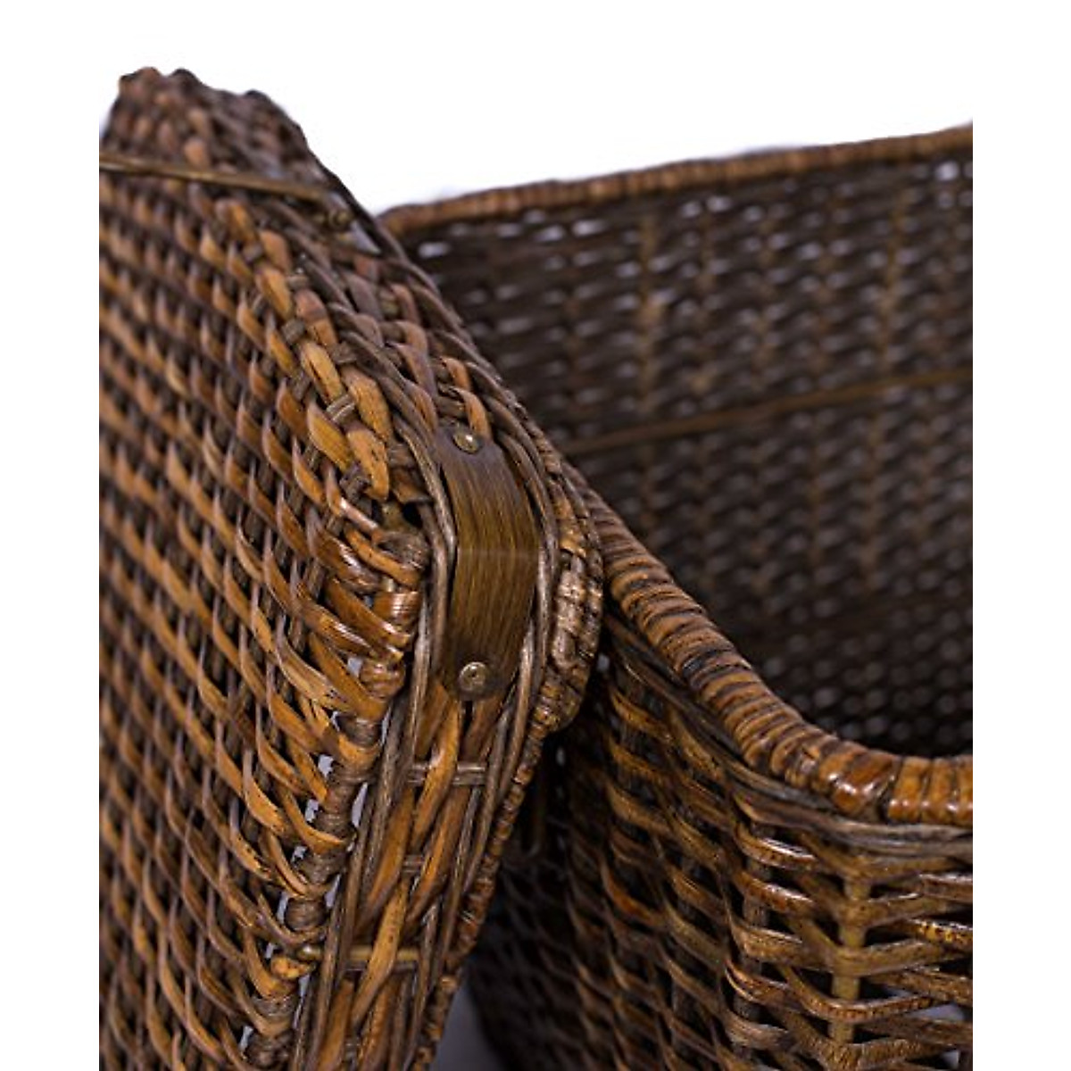 BIRDROCK HOME Rattan Peel Storage Cube with Removable Lid - Spacious Woven Organizer for Shelves - Natural Brown Decorative Cubby for Shoes, Books, Home Decor, and Office - Stylish 16.5 Inch Square
