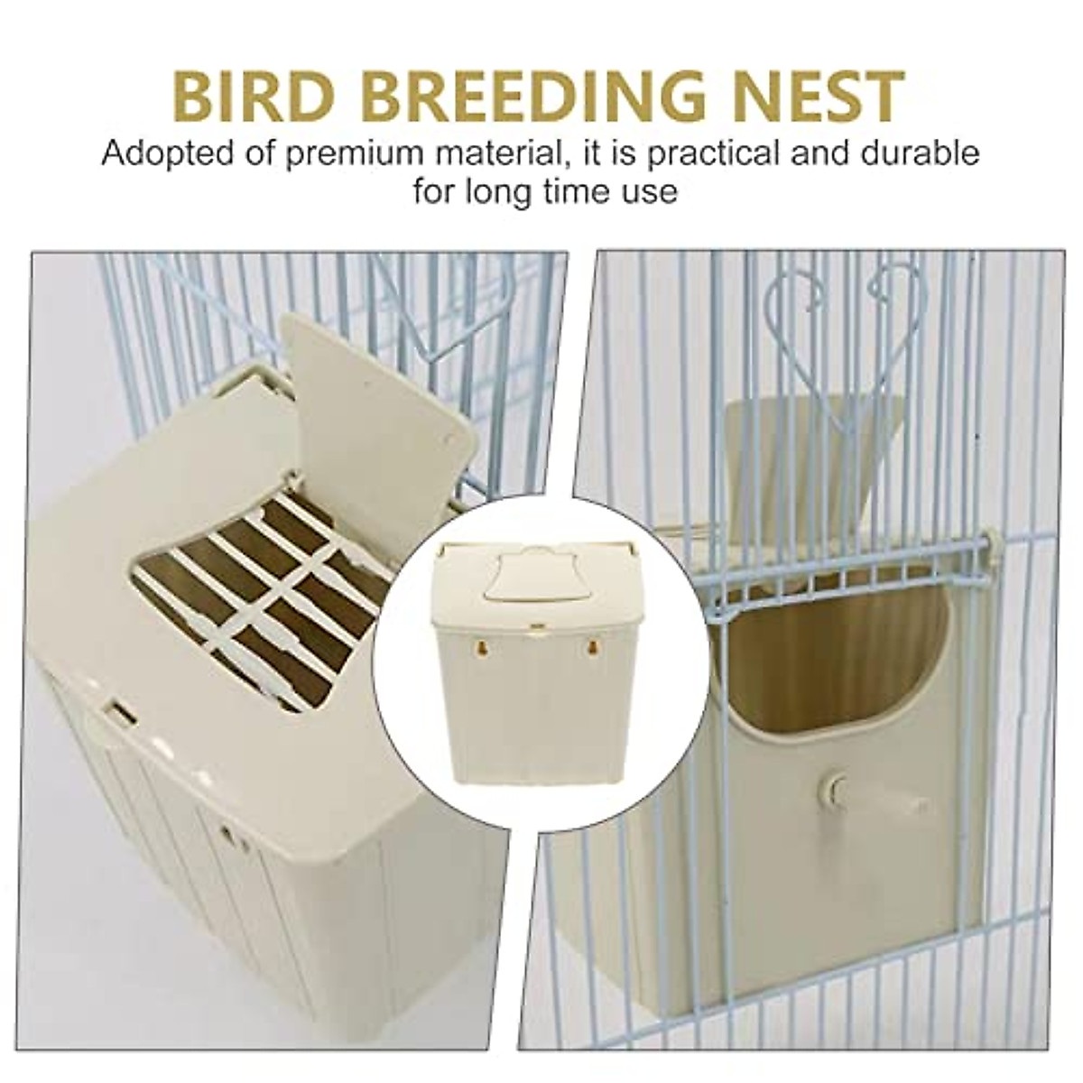 ULTECHNOVO Parrot Bird Finch nest, 5x4x5 inch Bird House Nest for Lovebirds Budgie Cockatiel Parrot, Bird Incubator Cage with Hooks Hanging