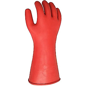 DJDEEK Electrical Insulated Lineman Rubber Gloves Electrician High Voltage Hand Shape Waterproof Safety Protective Work Gloves 12KV Insulating for Man Woman