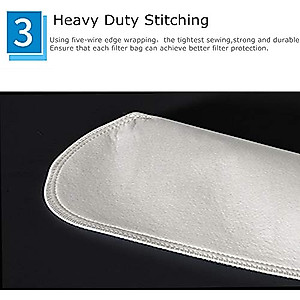 4 Inch Ring Polypropylene Felt Filter Bag 5 Micron 4" x 14" Liquid Aquarium Filter Socks Size 4 - Pack of 2 (4" x 14", 5 Micron)