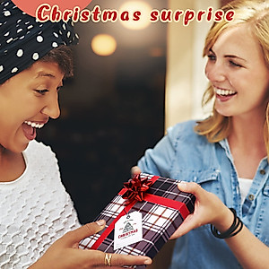 Gersoniel 12 Pieces Christmas Gift Card Box Buffalo Plaid Present Card Holder with Red Bow Present Boxes Mini Favor Boxes for Christmas Holiday Baby Shower Birthday Party Supplies