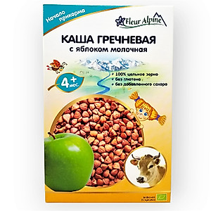 Fleur Alpine Milk Buckwheat Cereal with Apple for Babies from 4 months 200g from Germany