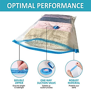 Vacuum Storage Bags with Electric Pump, 10 Jumbo Space Saver Bags Vacuum Seal Bags with Pump, Space Bags, Vacuum Sealer Bags for Clothes, Comforters, Blankets, Bedding