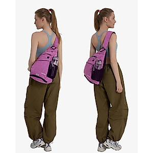 WATERFLY Sling Bag Crossbody Backpack: Over Shoulder Daypack Casual Cross Chest Side Pack