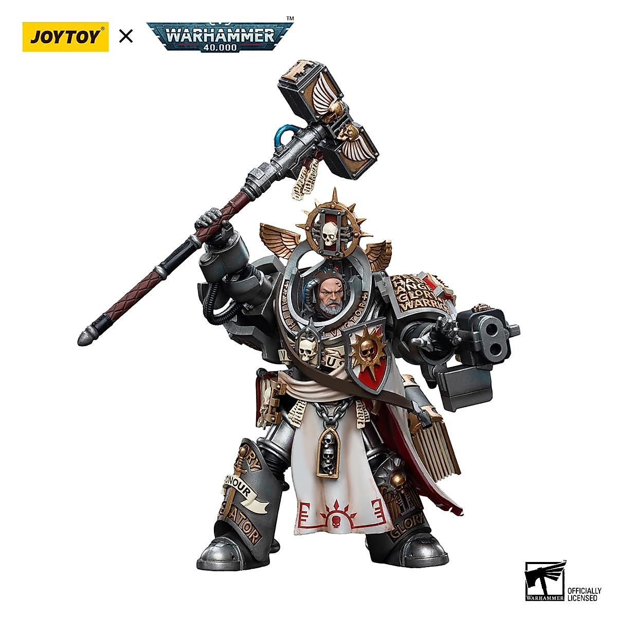 JOYTOY 1/18 Action Figures Warhammer 40k Mecha Grey Knights Grand Master Voldus