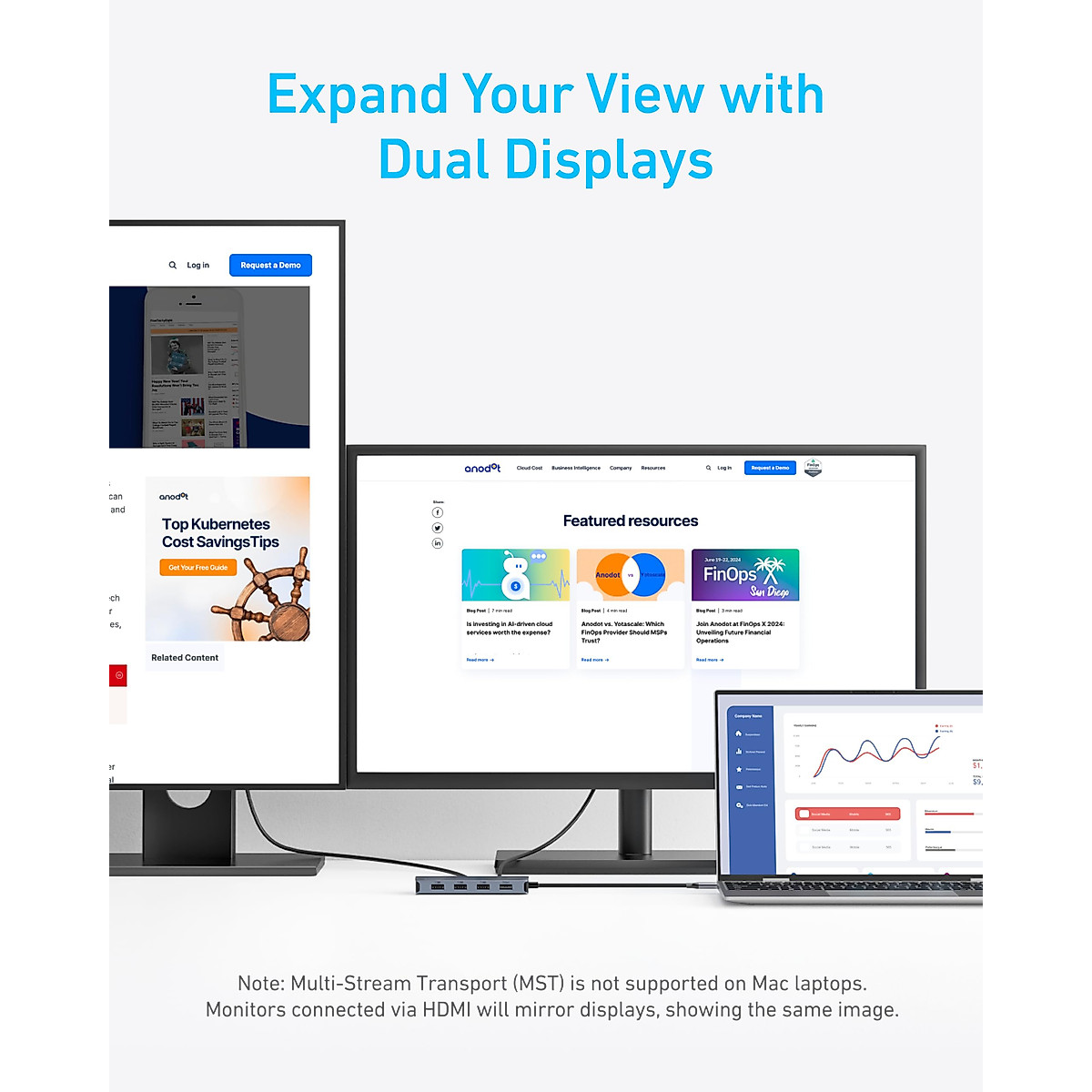 Anker 7-in-1 USB C Hub, Dual-Display USB-C Docking Station, Dual HDMI Display, 100W Power Delivery, 10Gbps Data Transfers, USB Ports for MacBook Air/Pro, Dell XPS, and More