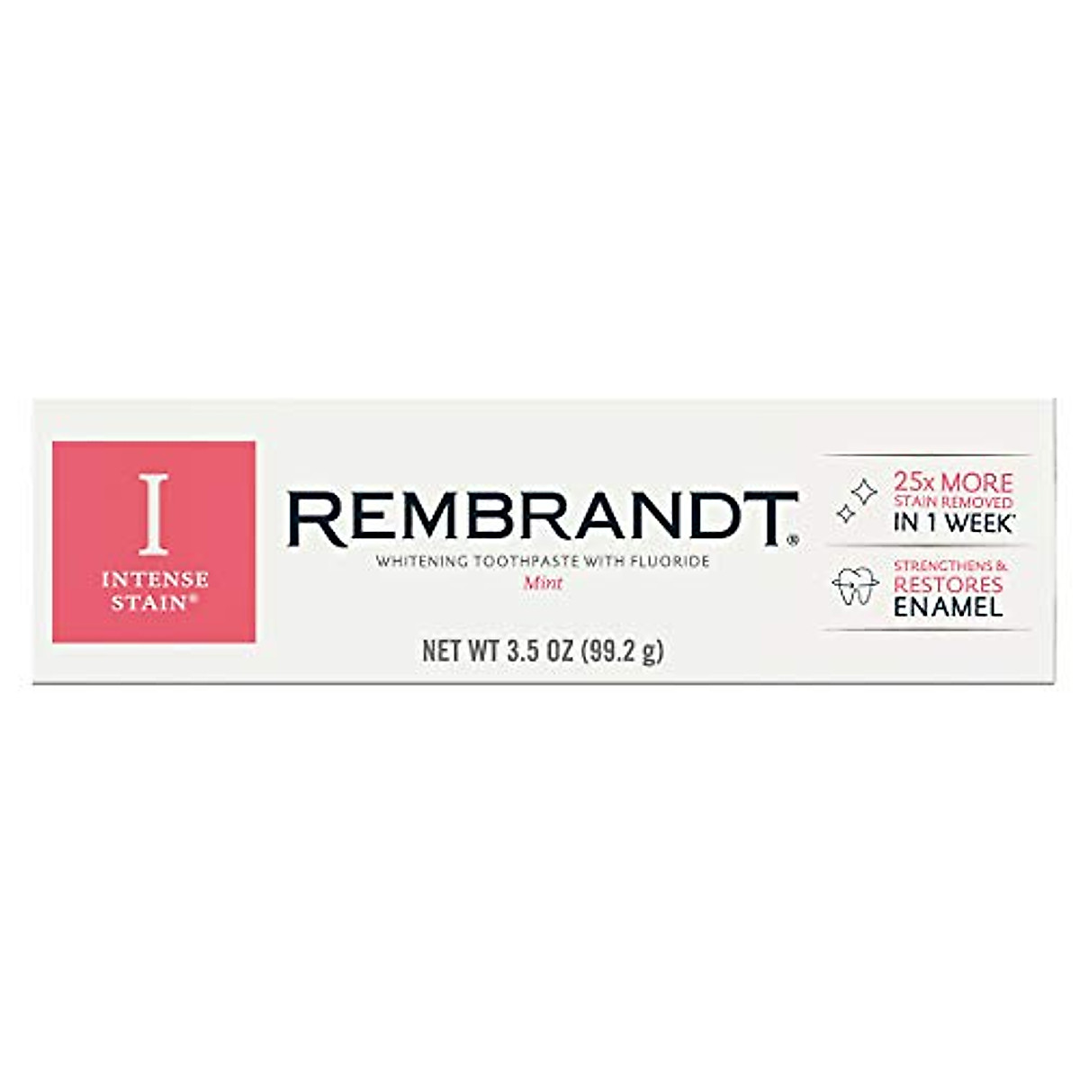 PACK OF 6 - Rembrandt Intense Stain Whitening Toothpaste, Mint, 3.5 oz