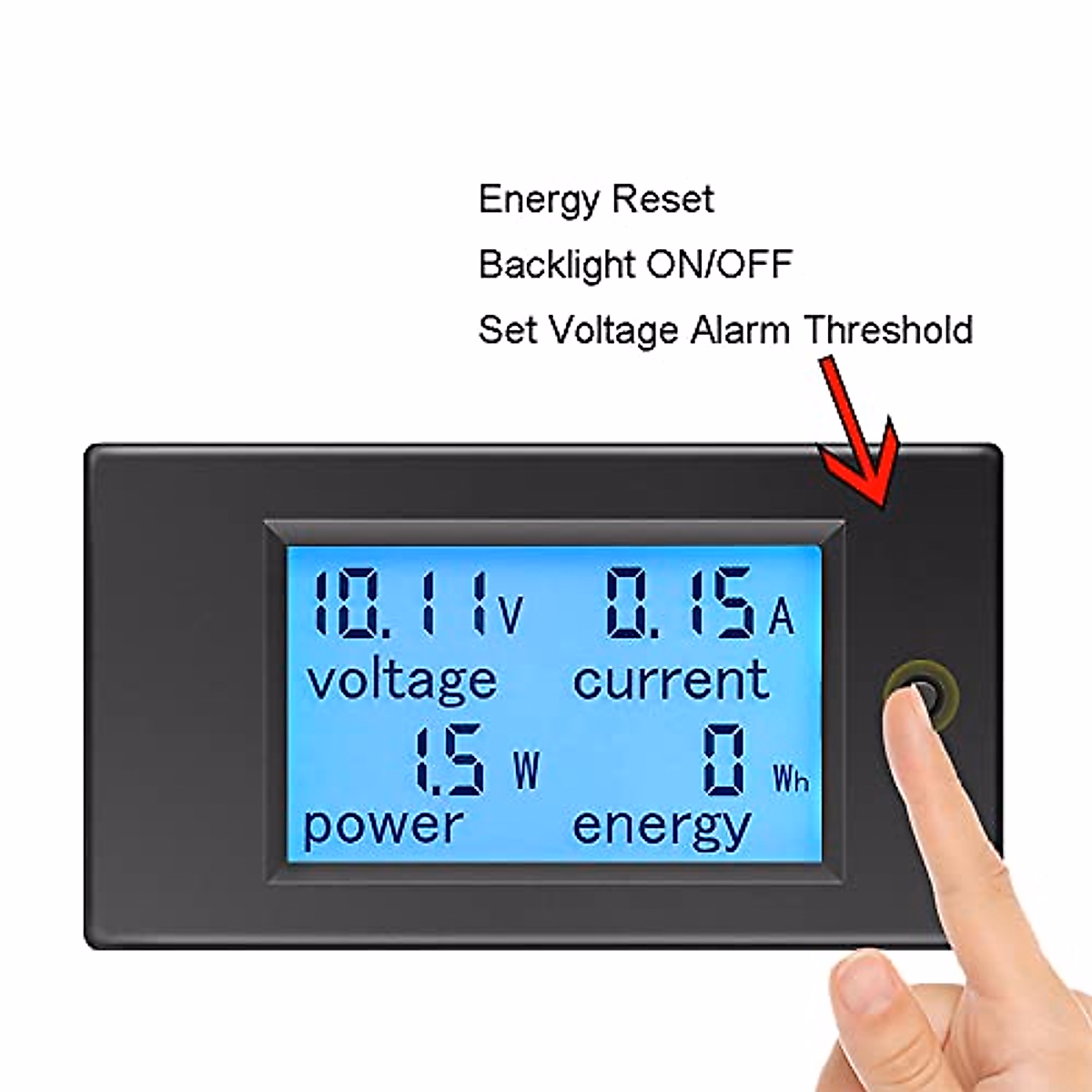 KETOTEK Digital Ammeter Voltmeter DC Voltage Current Power Energy Meter 6.5V~100V with 100A Shunt, DC Volt Amp Watt KWh Meter Panel Gauge LCD Display 4 in 1 Multimeter Solar