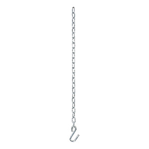 CURT 80020 27-Inch Trailer Safety Chain with 3/8-In S Hook, 2,000 lbs Break Strength