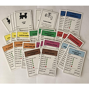 Hasbro Monopoly Card Pack (Deeds/Titles, Chance, Community Chest) - New Monopoly Currency Symbol