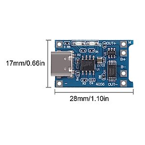 Organizer 12pcs TP4056 Type-C Input Interface USB 5V 1A 18650 Lithium Battery Charger Module Charging Board with Dual Protection Function