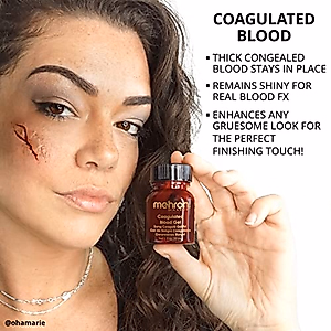 Mehron Makeup Coagulated Blood Gel | Fake Blood Makeup | SFX Makeup for Halloween 1 oz (30 g)