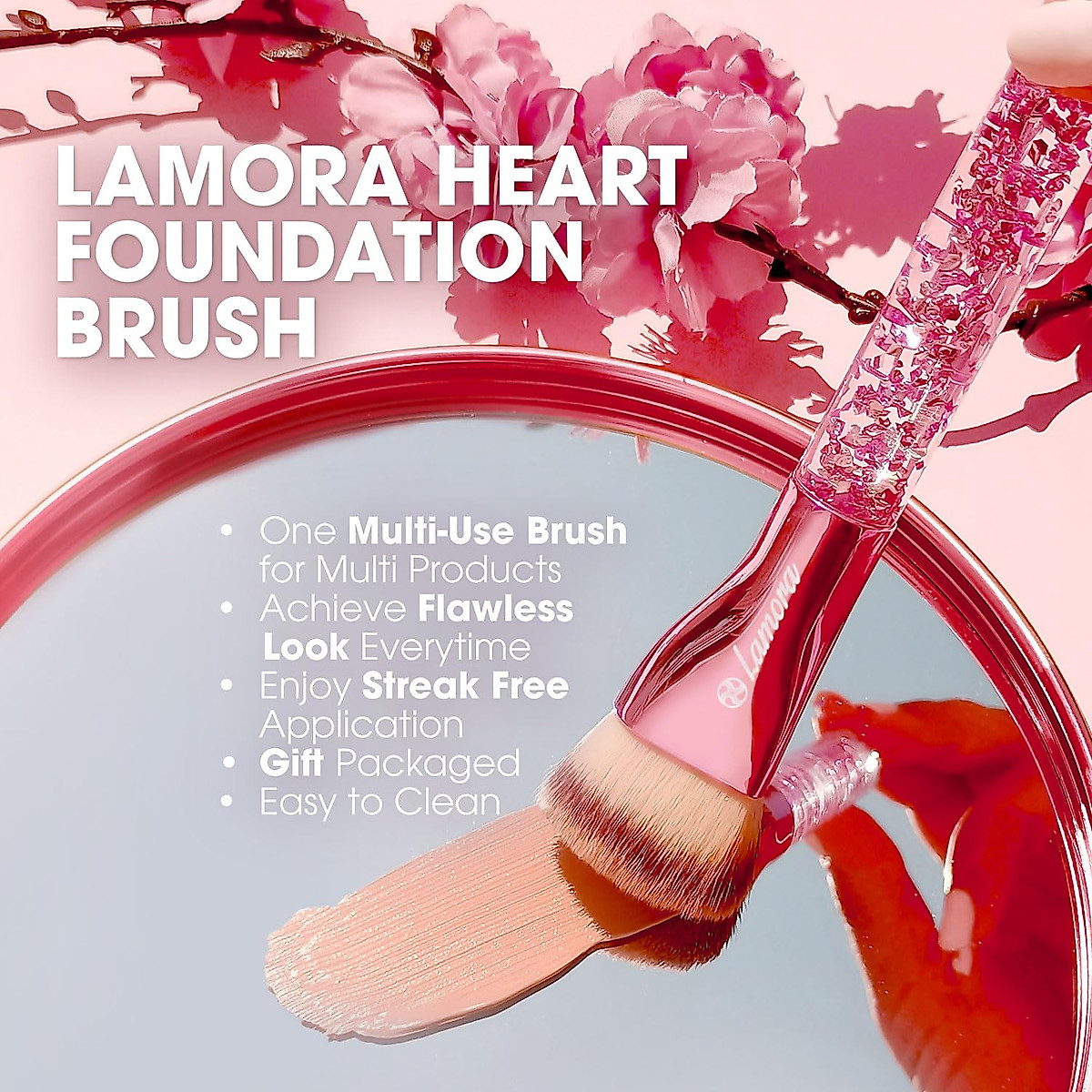 Blending Liquid Makeup Foundation Brush - Kabuki Contour Brush, Face Buffing Brush With Pro Quality Synthetic Dense Bristles For Stippling Mineral Cream, Powder, Blush