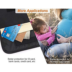 Larger Faraday Pouch[2 Pack&9.4x5.5in Size for All Phones], Faraday Bag Cage, RFID Signal Blocking Bag for Phones Privacy Protection and Car Key FOB, Anti-Tracking (Upgraded)