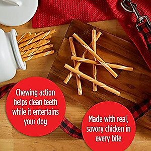 Milk-Bone Easy Peasy Chicken Cheesy Flavor Twists, Rawhide Free Dog Chews, Bag of 70