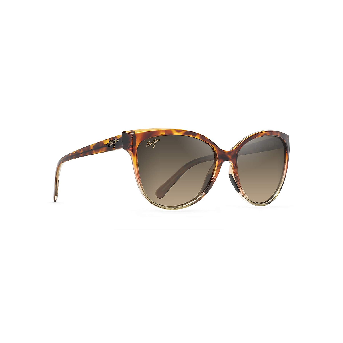Maui Jim Women's 'Olu'Olu Polarized Cat Eye Sunglasses, Tortoise with Tan/HCL® Bronze, Medium