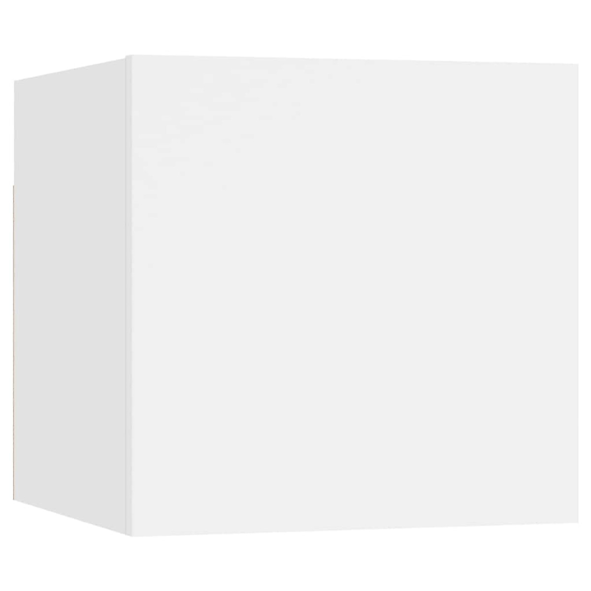 vidaXL TV Cabinet Set 7 Piece Home Bedroom Living Room Entertainment Center Console HiFi Cabinet TV Stand Media Unit Furniture White Engineered Wood