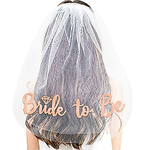 Rose Gold Print Bride To Be Veil Bachelorette Party Supplies Bridal Shower Decoration Accessories Gift Engagement Decoration