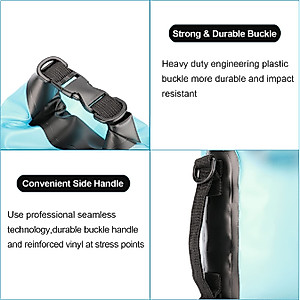 Waterproof Dry Bag,5L/10L/20L Waterproof Floating Backpack Roll Top Dry Sack Keeps Gear Dry,with Waterproof Phone Case for Kayaking,Rafting,Boating,Swimming,Camping,Beach and Fishing (10L-Blue-1pcs)