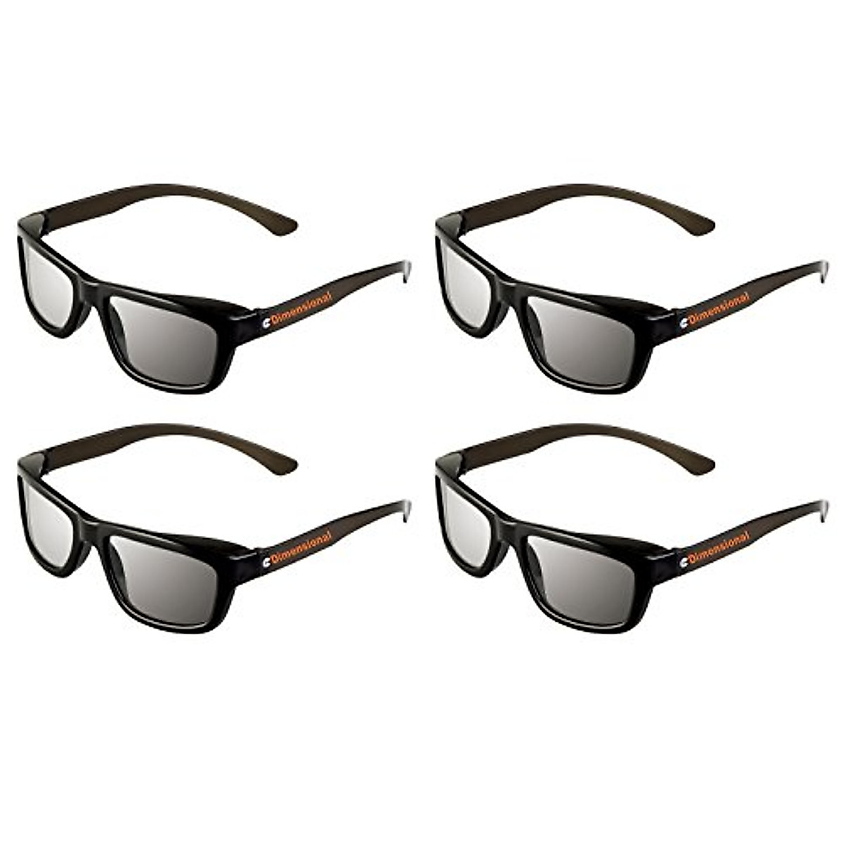 ED 4 Pack CINEMA 3D GLASSES For LG 3D TVs – Adult Sized Passive Circular Polarized 3D Glasses