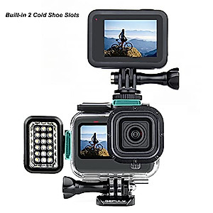 GEPULY Skeleton Housing Case Side Open Housing Protective Case with Aluminum USB Pass Through Side Door Cover for GoPro Hero 9 10 11 12 13 Black - Charging Camera Without Removing Housing Case