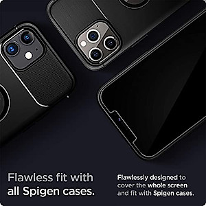 Spigen Tempered Glass Screen Protector [GlasTR EZ FIT] designed for iPhone 12 (2020) / iPhone 12 Pro (2020) [Case Friendly] - 2 Pack